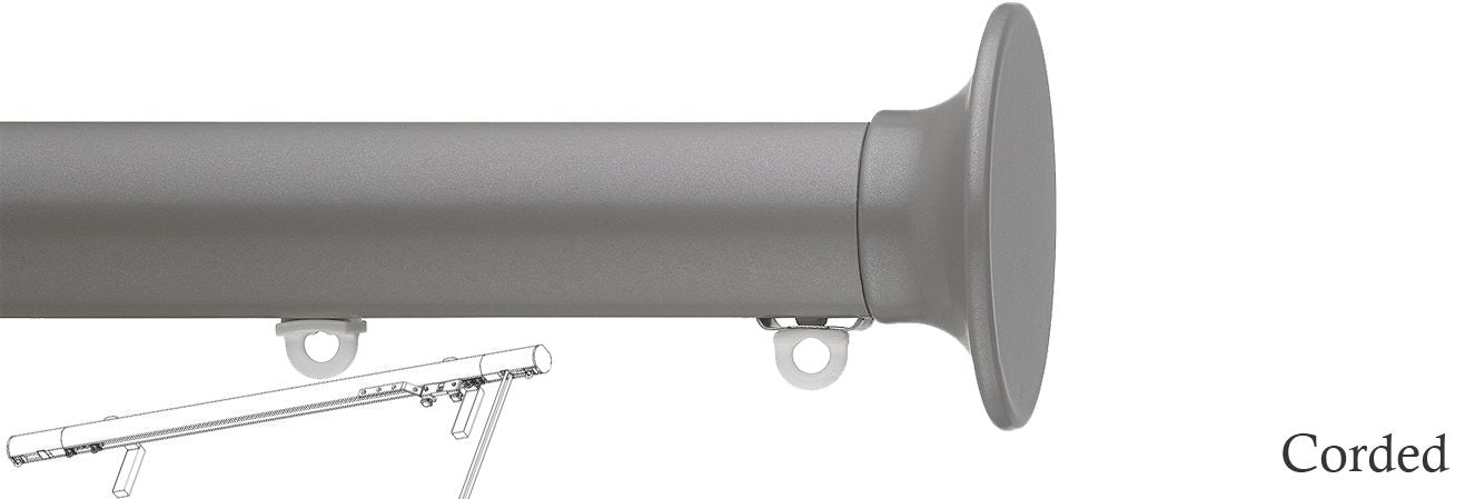 Silent Gliss Corded Metropole 50mm 7640 Slate Grey Taper Finial – Just ...