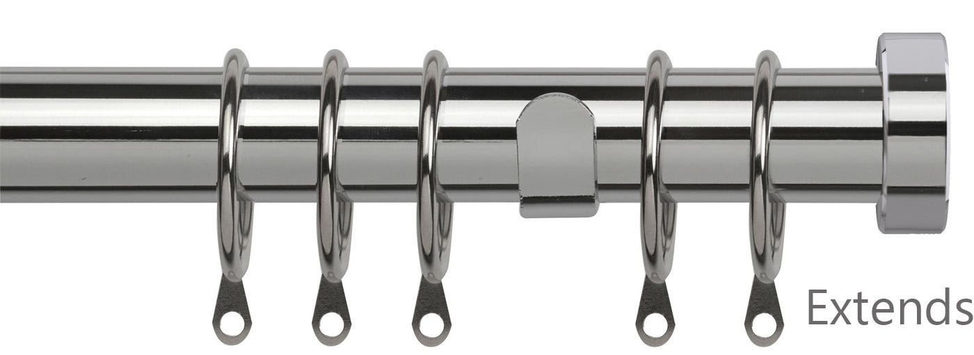 Speedy Pristine 25mm-28mm Extendable Pole Chrome Stud End Cap – Just ...